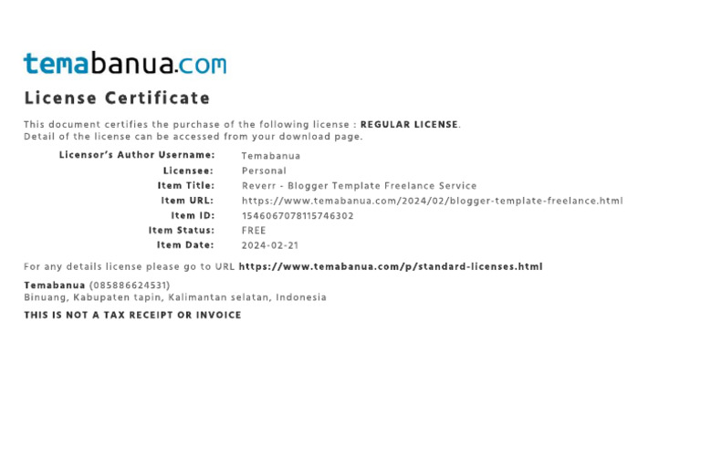 License Temabanua | PDF