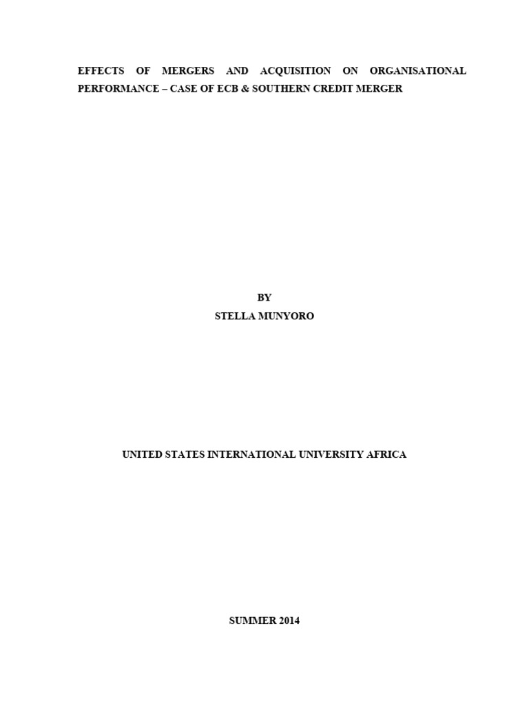 Stella Research Proposal | PDF | Mergers And Acquisitions | Layoff
