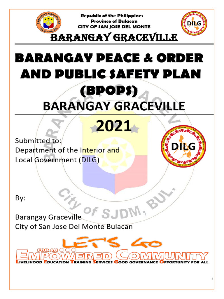 Barangay Peace Order and Public Safety Plan BPOPs | PDF