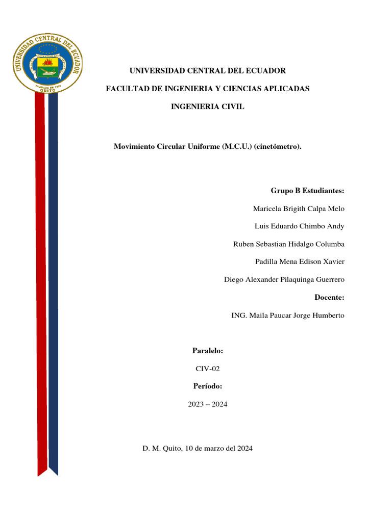 Practica de Laboratorio Mcu Grupo 5 | PDF | Velocidad | Cinemática