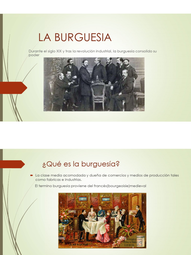 La Burguesía en el Siglo XIX: Poder y Sociedad | PDF | Burguesía ...