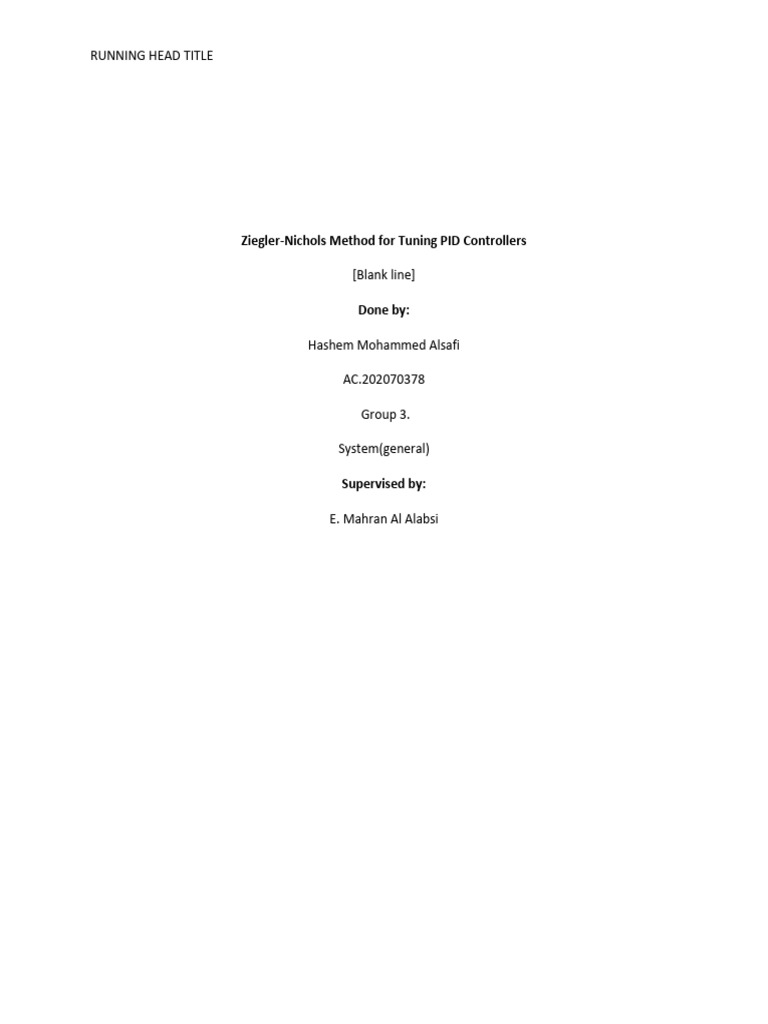 Ziegler | PDF | Control Theory | Computer Engineering