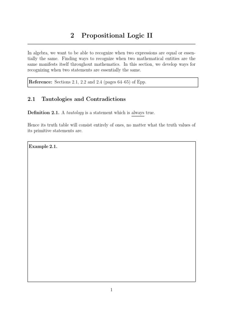 Lecture 2 | PDF | Contradiction | Mathematics Lecture 2 | PDF | Contradiction | Mathematics