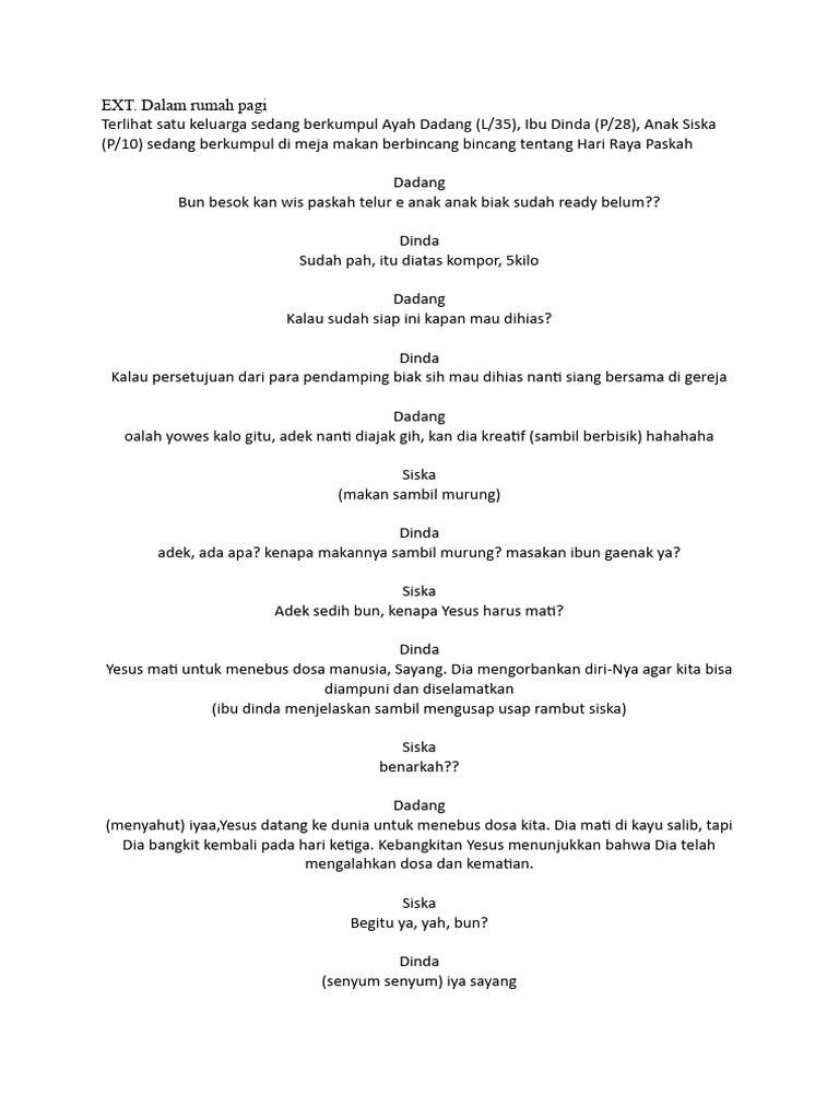 Storyboard Paskah | PDF