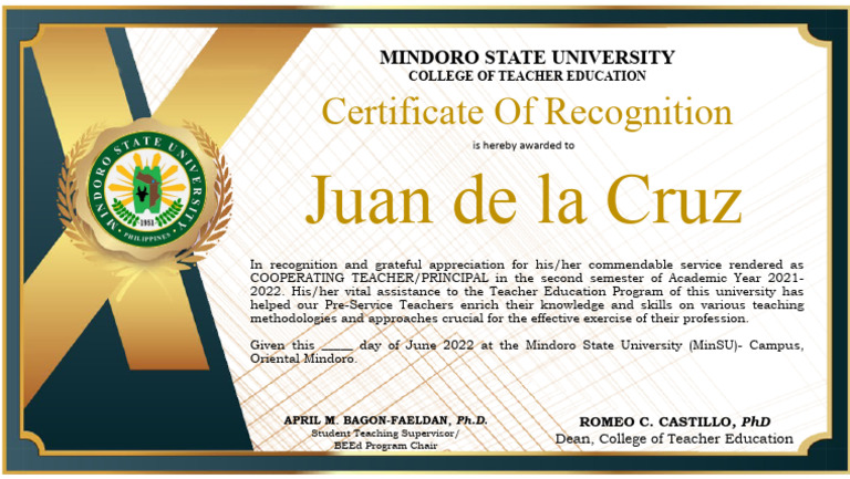 Certification of CTs and Principals | PDF