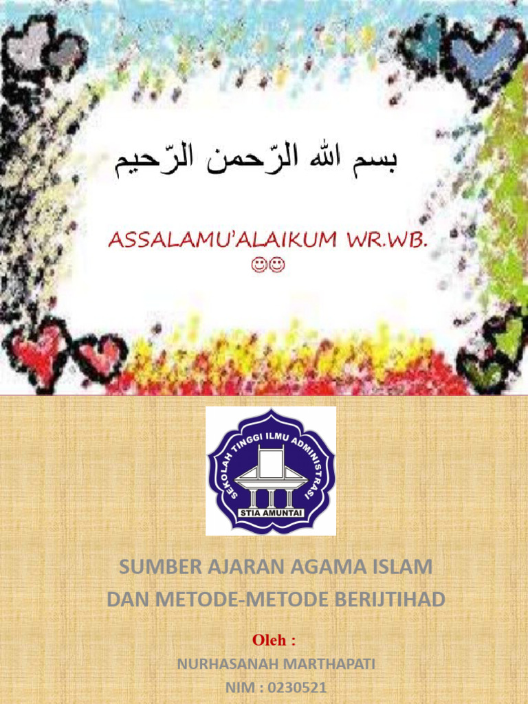 Sumber Ajaran Agama Islam Dan Metode Metode Berijtihad | PDF
