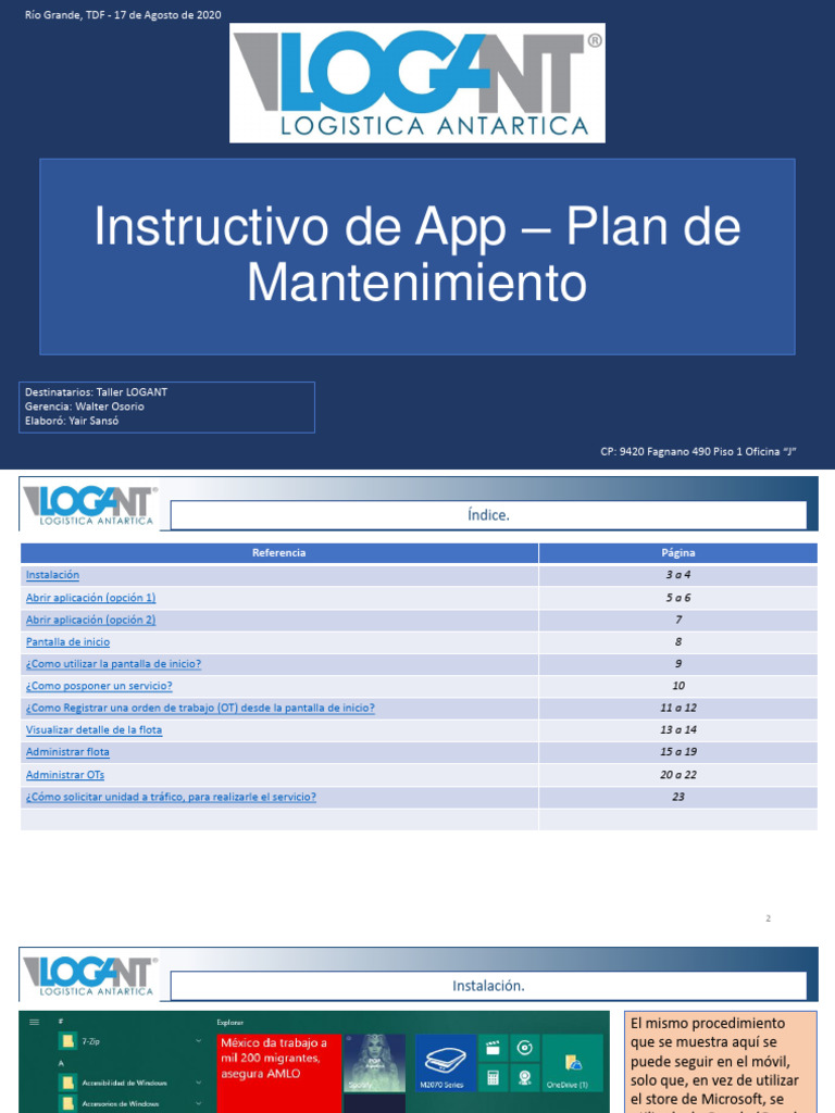 Instructivo - Plan de Mantenimiento | PDF | Informática | Software
