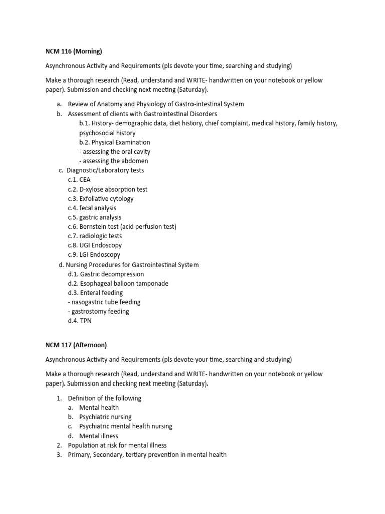 Asynchronous Activities and Requirements | PDF