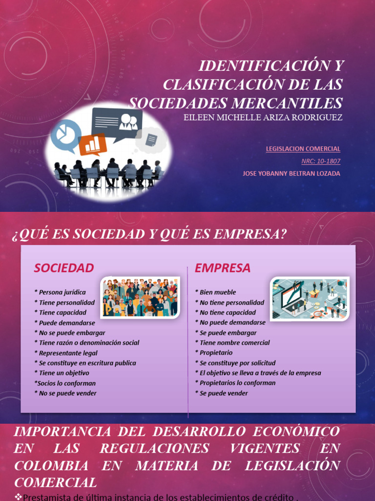 Identificación y Clasificación de Las Sociedades Mercantiles | Descargar gratis PDF | Sociedad ...