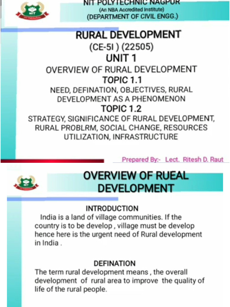 Rular Development Part 2 | PDF