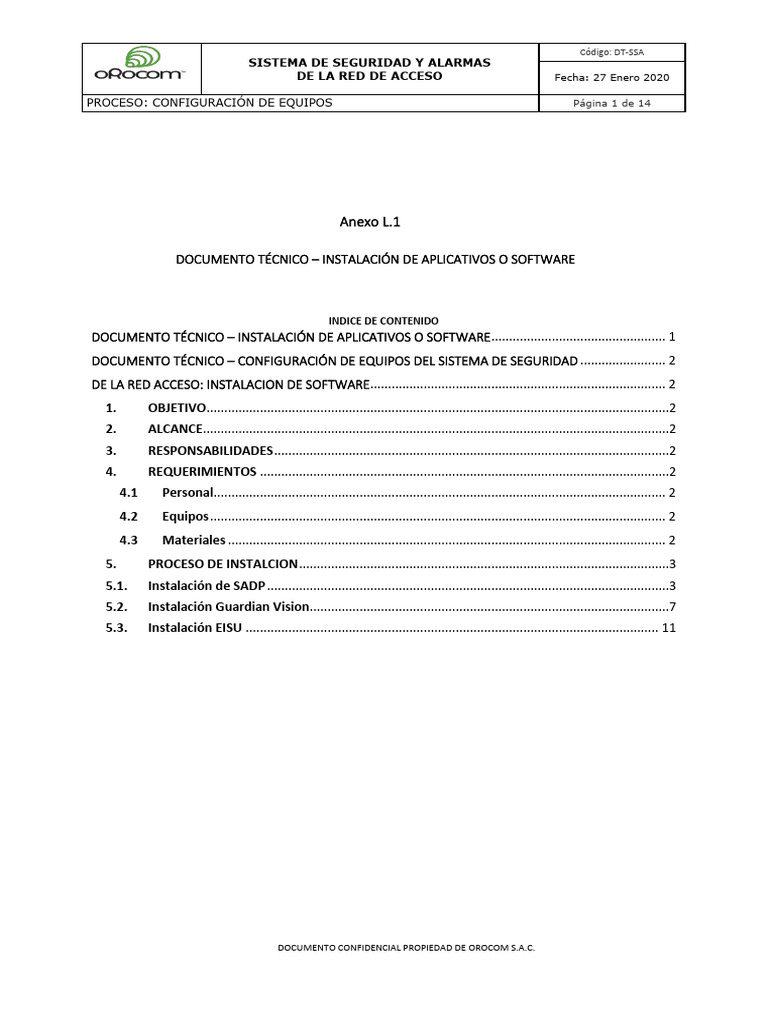 Anexo L.1 Documento Técnico - Instalacion de Software | PDF | Software ...