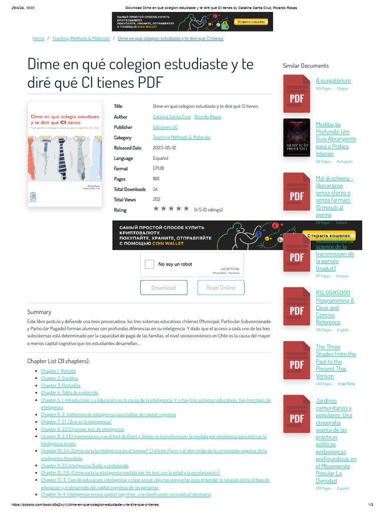 3 Dime en Qué Colegion Estudiaste y Te Diré Qué CI Tienes by Catalina Santa Cruz, Ricardo Rosas ...