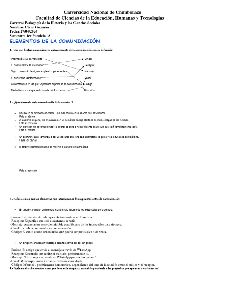 Esquema de La Comunicacion Elementos | PDF | Comunicación | Radiodifusión