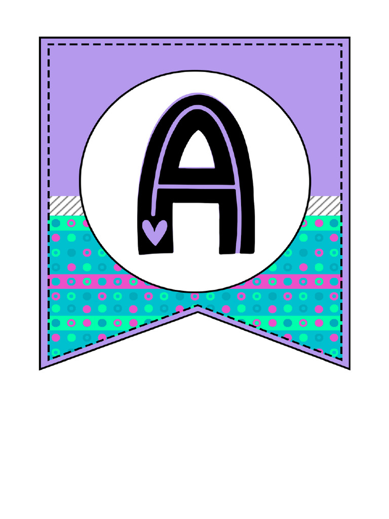 Classroom Banner Alphabet Letters Bunting | PDF
