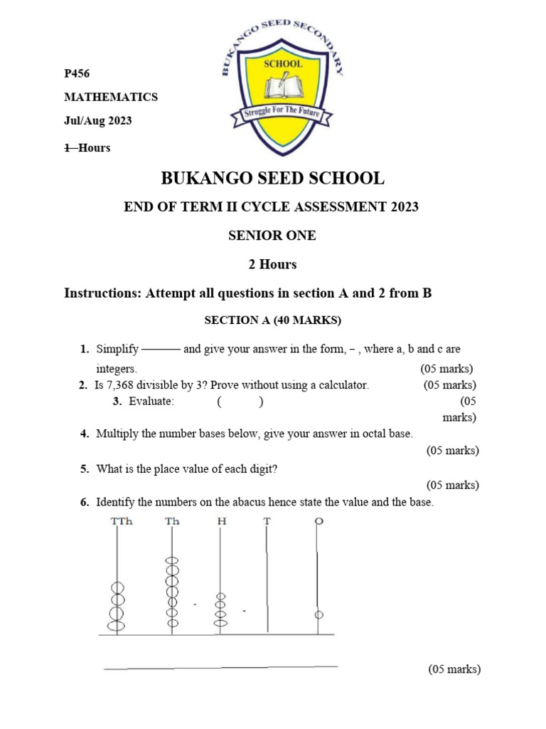 S1 Maths Conv | PDF | Arithmetic | Mathematics