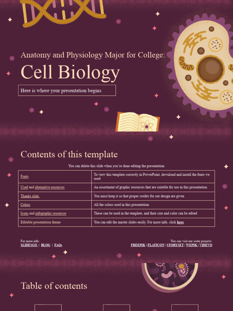 Anatomy and Physiology Major For College - Cell Biology by Slidesgo ...