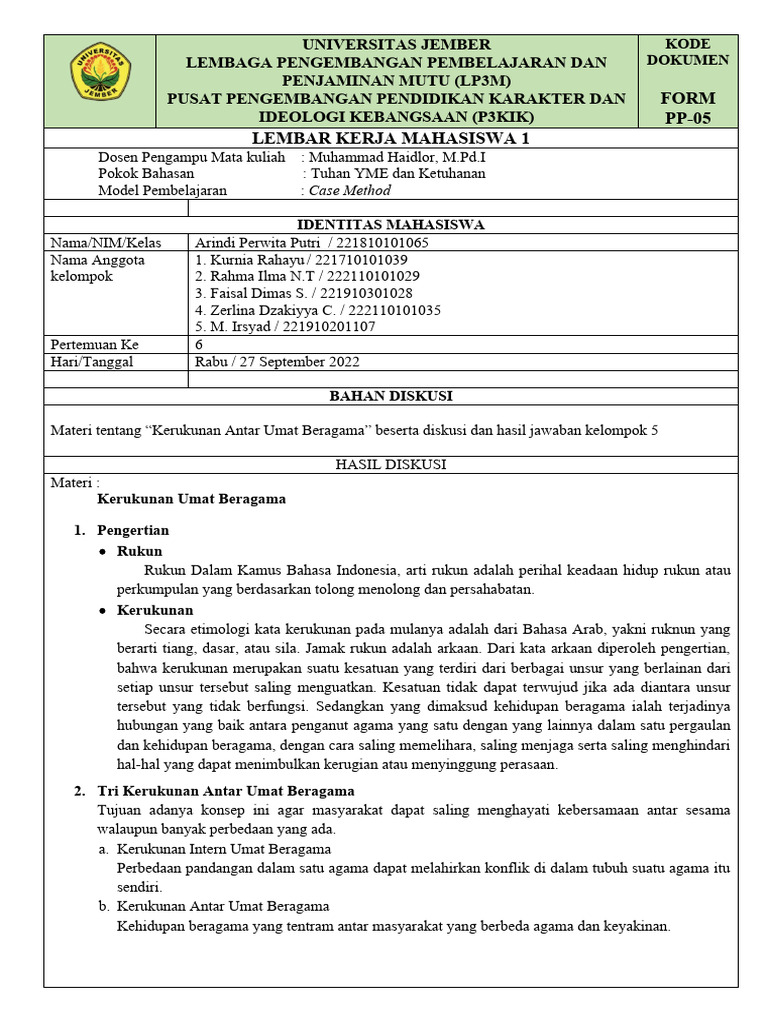 LKM PAI - Kelompok 5 Fix | PDF