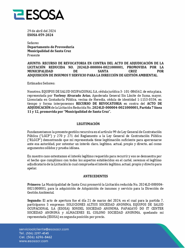 Esosa 059 2024 | PDF | Constitución | Justicia