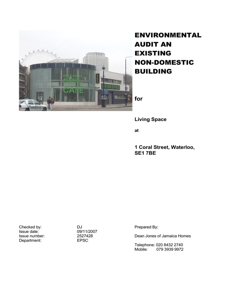 Environmental Audit An Existing Non Domestic Building | PDF | Solar ...