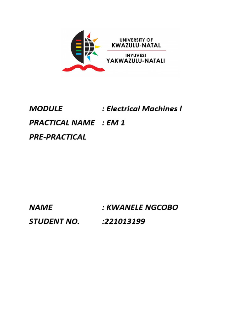 EM1 Electrical Machines 1 | PDF | Transformer | Manufactured Goods