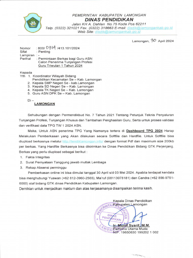 Pemberkasan TPP 2024 | PDF