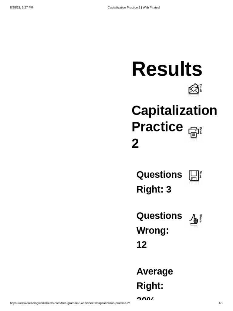 Capitalization Practice 2 - With Pirates! | PDF