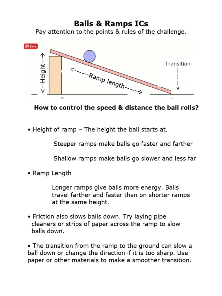 Control Ball Speed and Path with Ramps | PDF