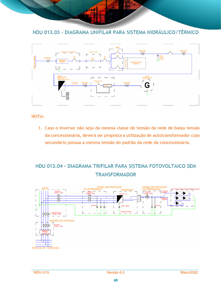 Diagrama Trifilar para Sistema Fotovoltaico | PDF