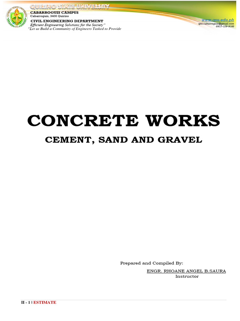 Concrete Works | PDF | Concrete | Cement