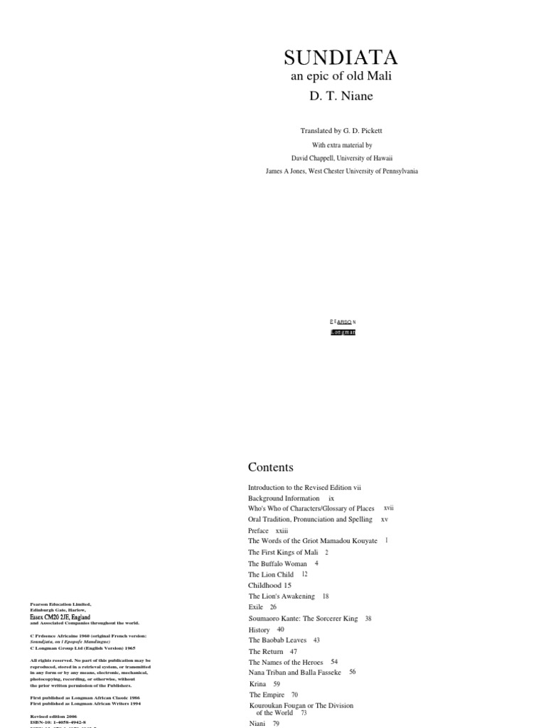Epic of Sundiata | PDF