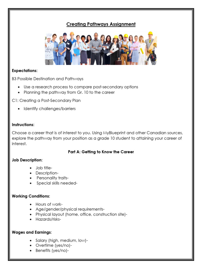 GLC2O - Assignment - Creating Pathways | Download Free PDF | Literacy ...