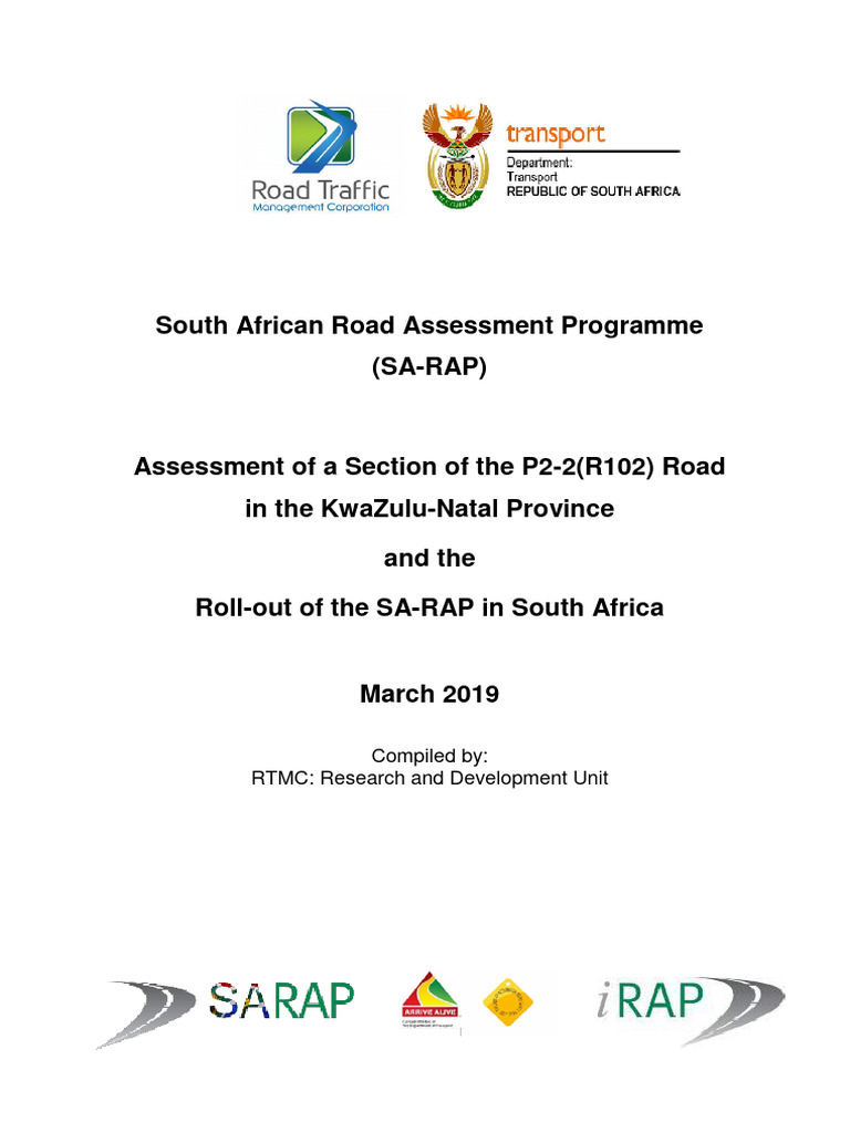 SA-RAP KZN Report - March 2019 - Fin | PDF | Road Traffic Safety ...