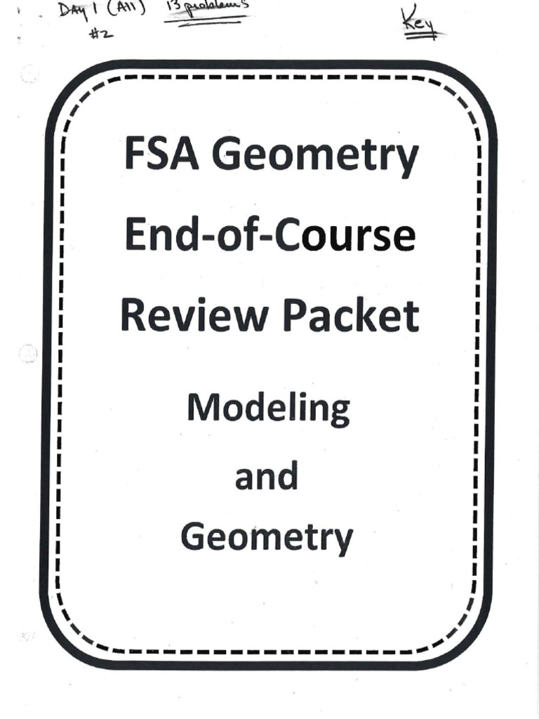 Geom - EOC Review - Modeling & Geometry - Solutions | Download Free PDF ...