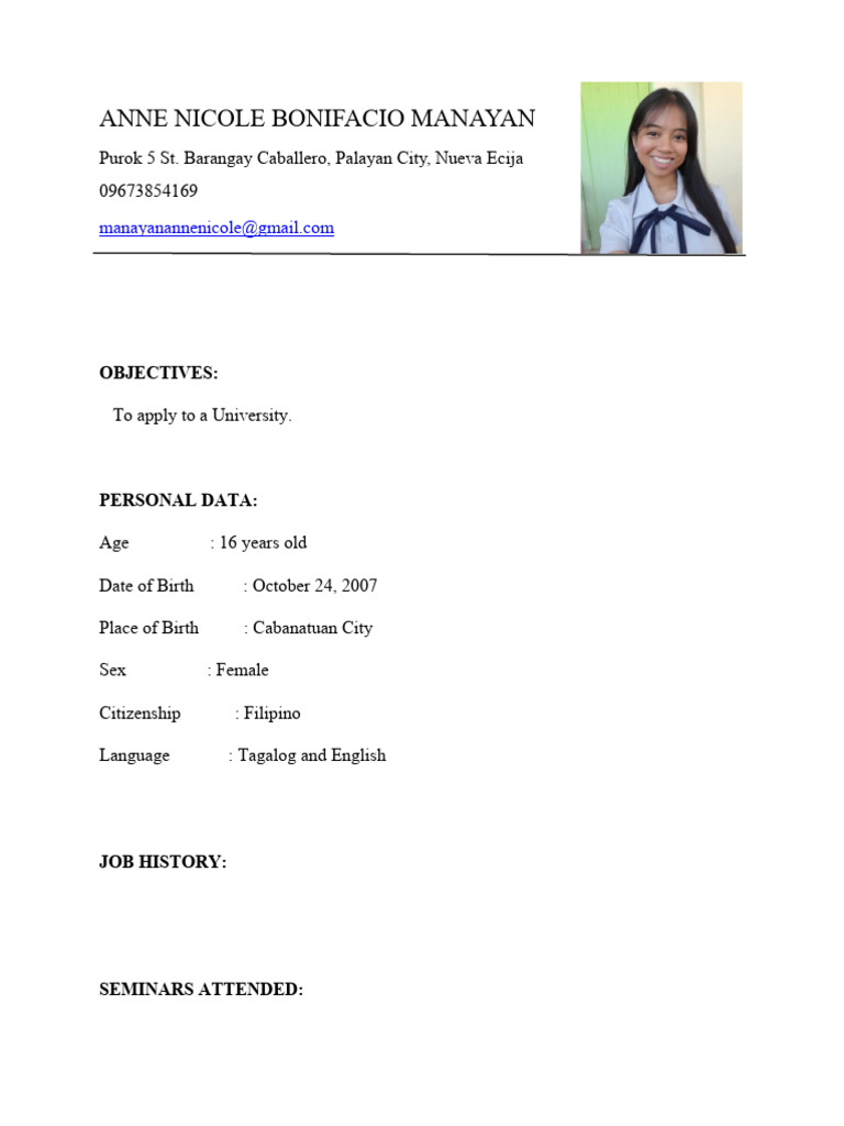 Manayan Resume | PDF