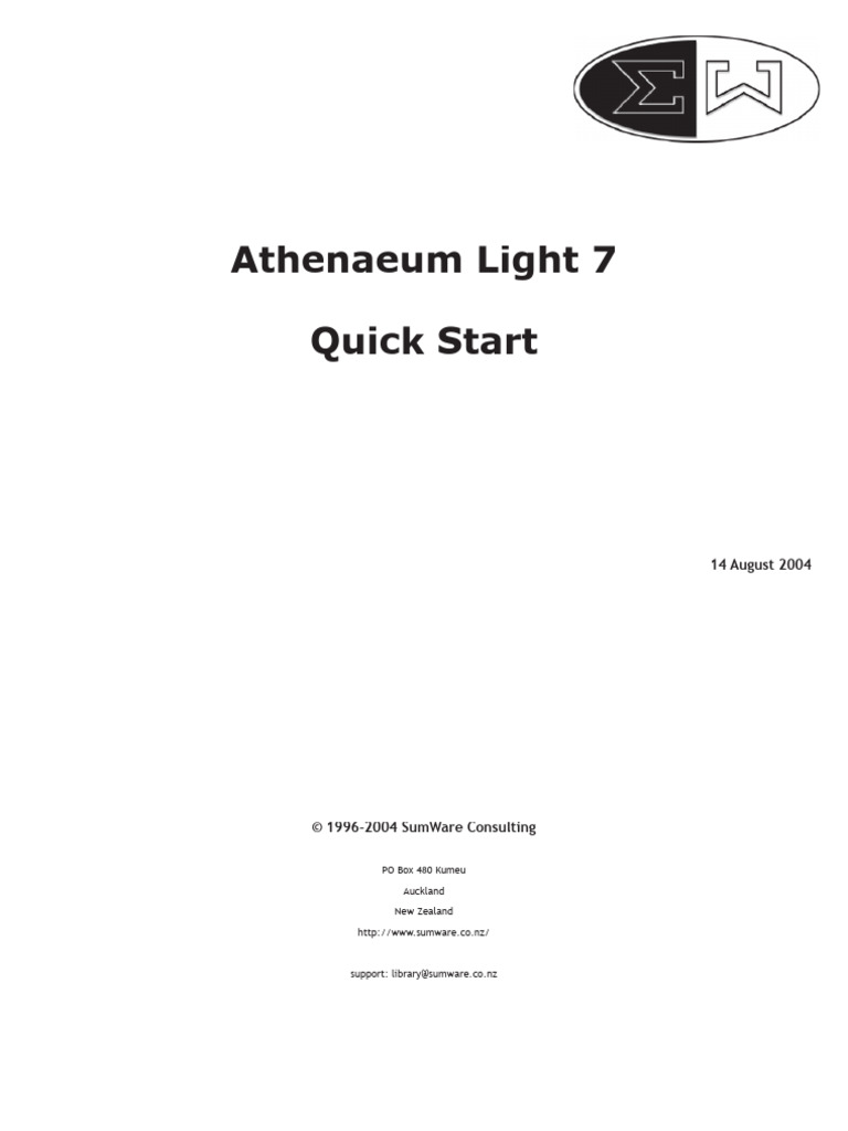 Athlight 7 Quickstart | Download Free PDF | File Maker | Computer File