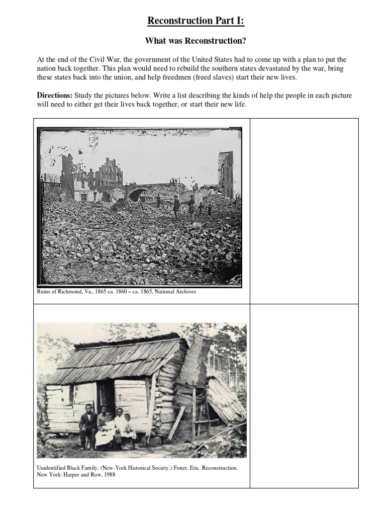 Reconstructionbundle Rebuildingnation Freedmansbureau Jim Crow | PDF ...