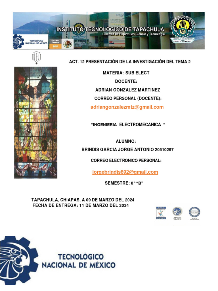 Bri Gar Sub Elec B T2 Act 5 | PDF | Transformador | Ingenieria Eléctrica