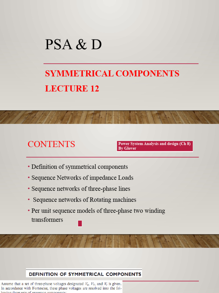 PSA & D (Sequence Components) | PDF