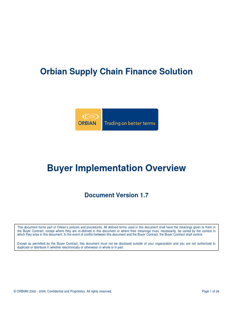 Orbian - Buyer Implementation Overview v1.7 | PDF | Accounts Payable ...