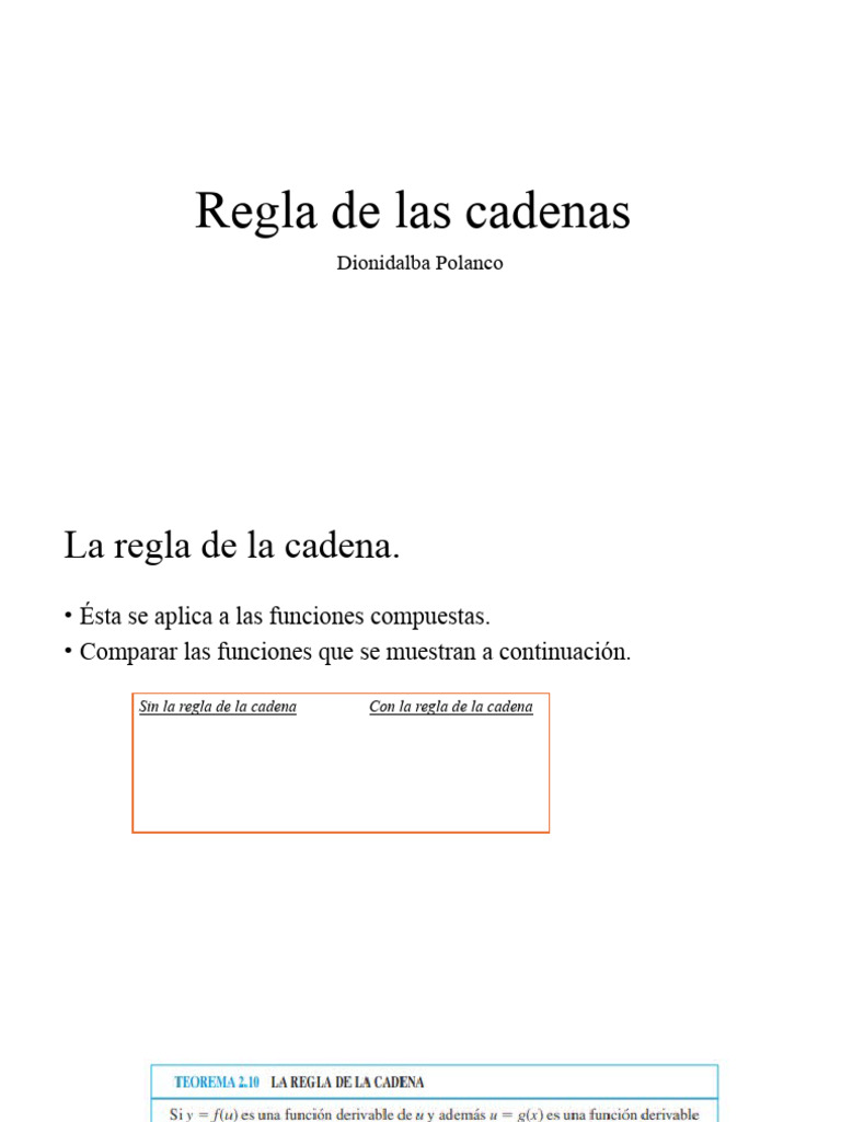 Regla de Las Cadenas | PDF