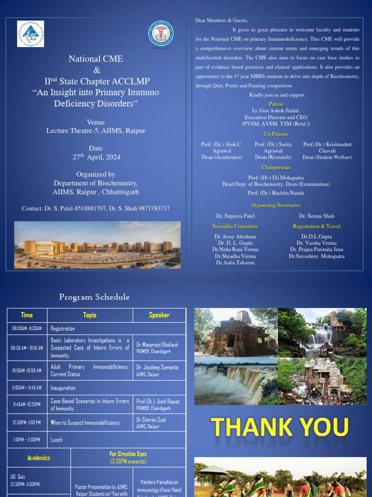 National Cme & Acclmp Brochure by Dept. of Biochemistry Aiims Raipur ...