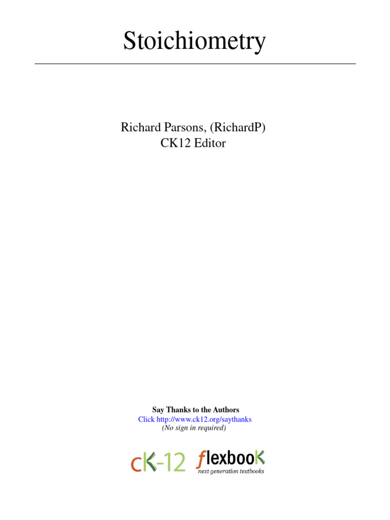 Chapter 14 Stoichiometry | PDF | Stoichiometry | Mole (Unit)