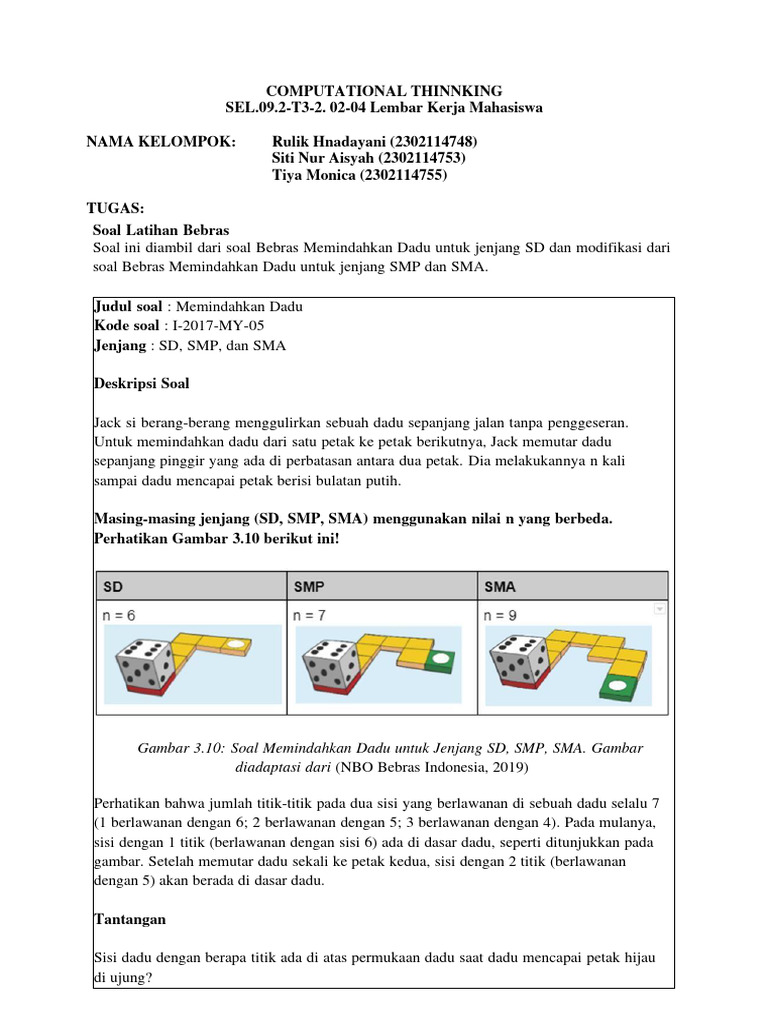 Computational Thinking - Eksplorasi Konsep - Kelompok | PDF