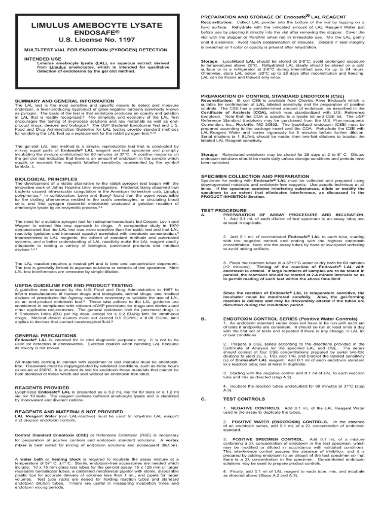 Packageinsert LAL | PDF