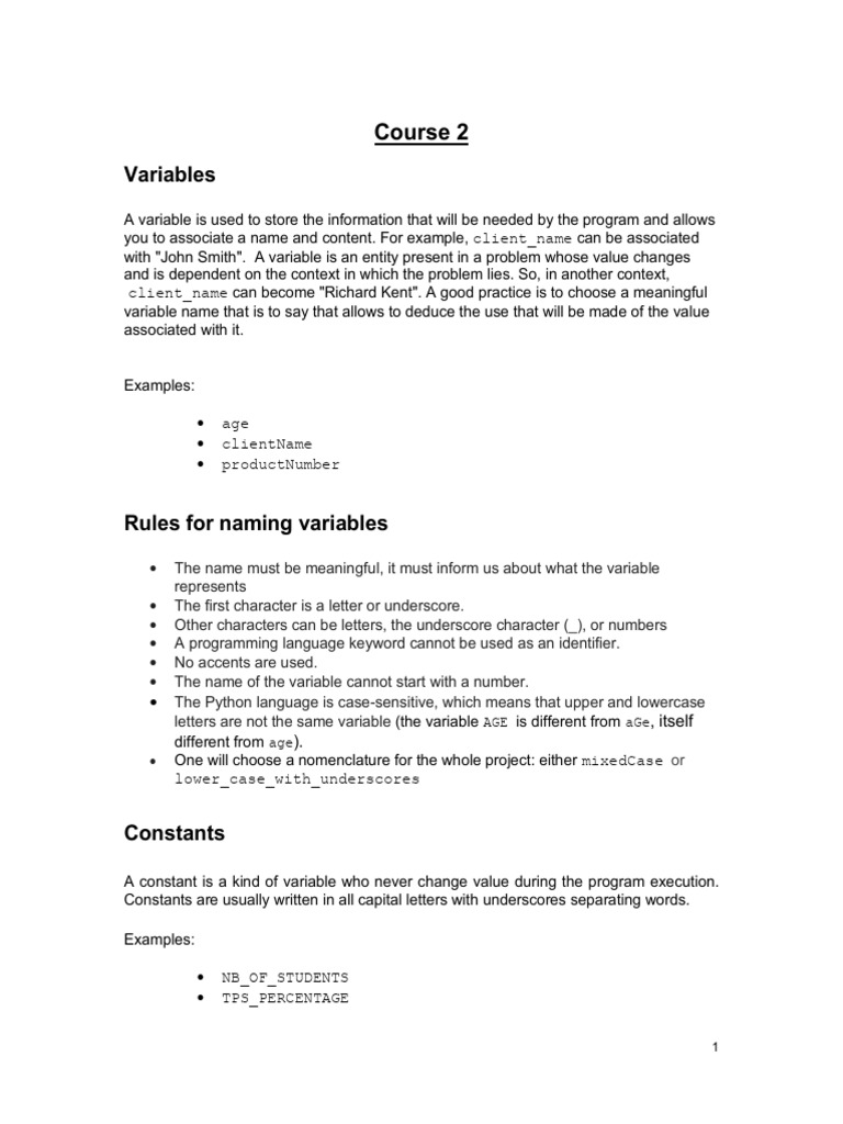 Readings On Variables | Download Free PDF | Variable (Computer Science) | String (Computer Science)