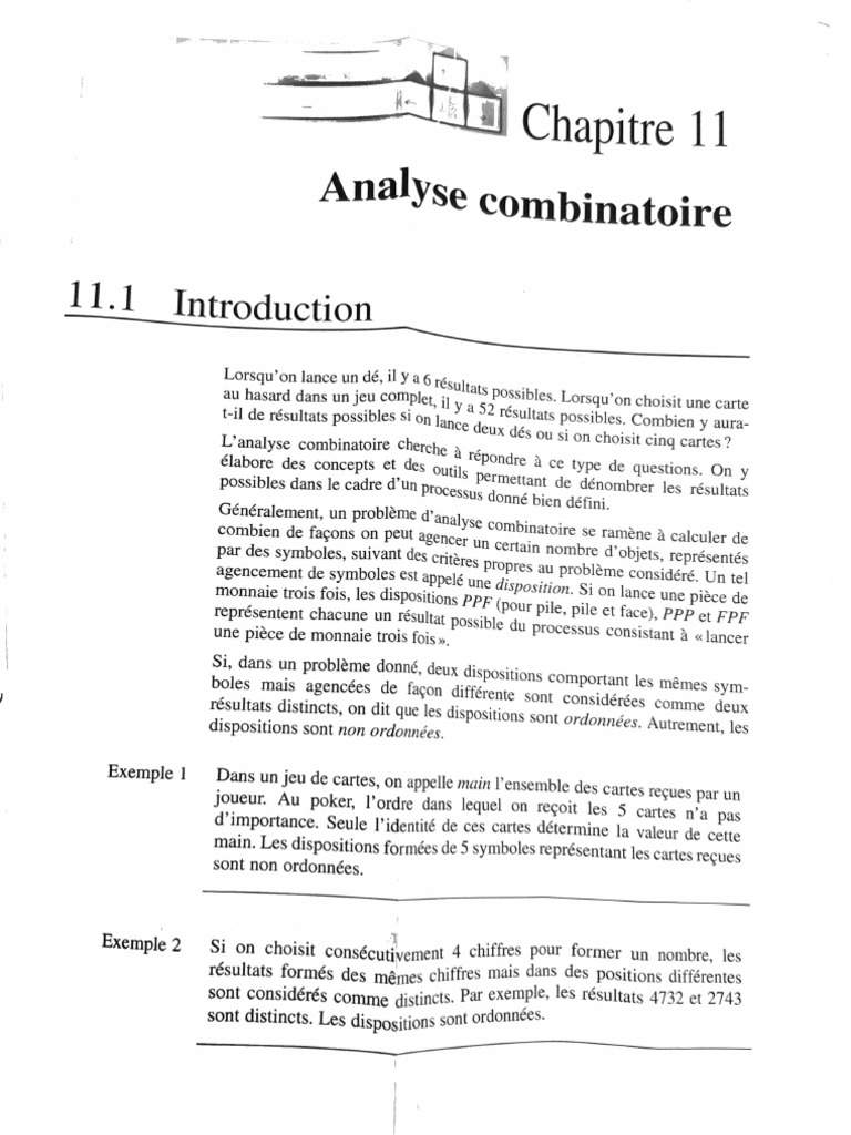 Analyse Combinatoire | PDF