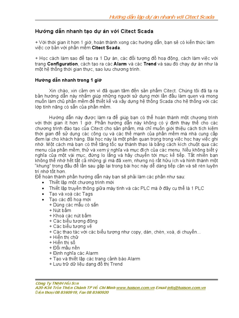 CitectSCADA - Create New Plan | PDF