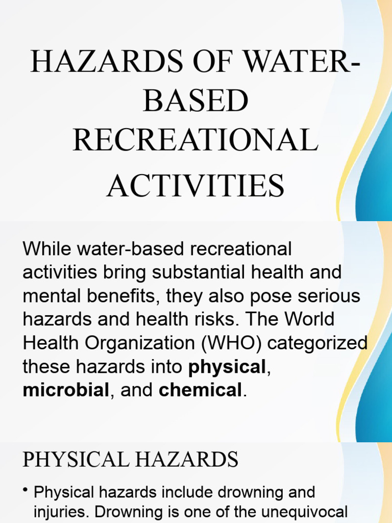 Hazards of Water Based Recreational | PDF | Swimming | Swimming (Sport)