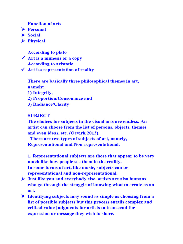 Function of Arts | PDF | Image | Paintings