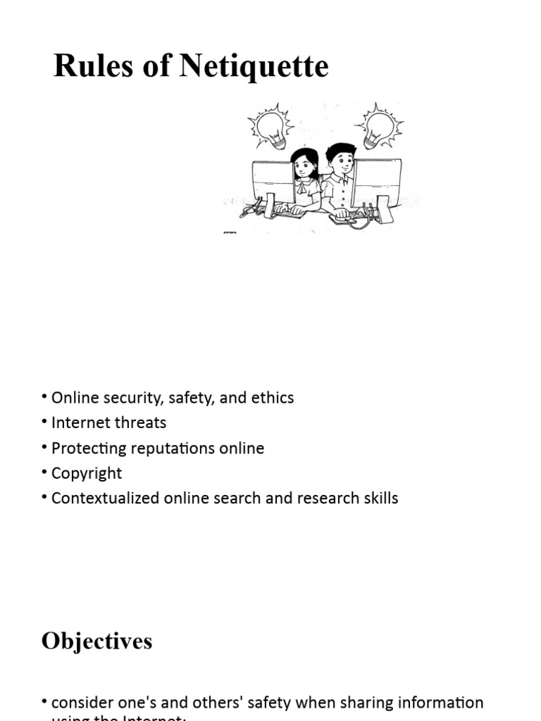 Lesson 2 Rules of Netiquette | PDF | Malware | Copyright